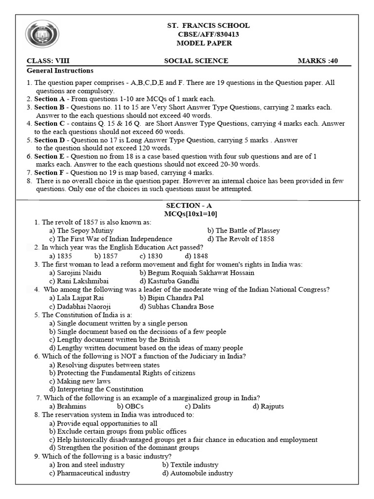 Class - 8 Social Science | PDF