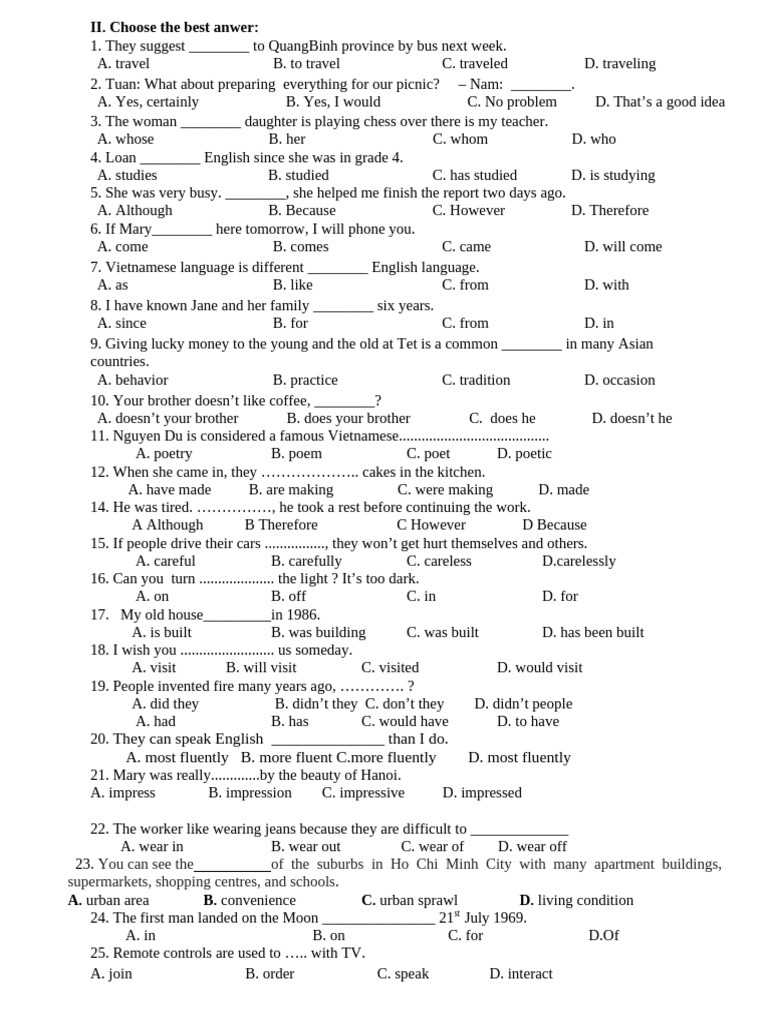 50 Sentences GR and Vocab | PDF