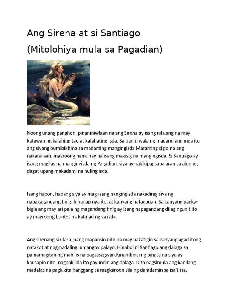 Ang Sirena at Si Santiago | PDF