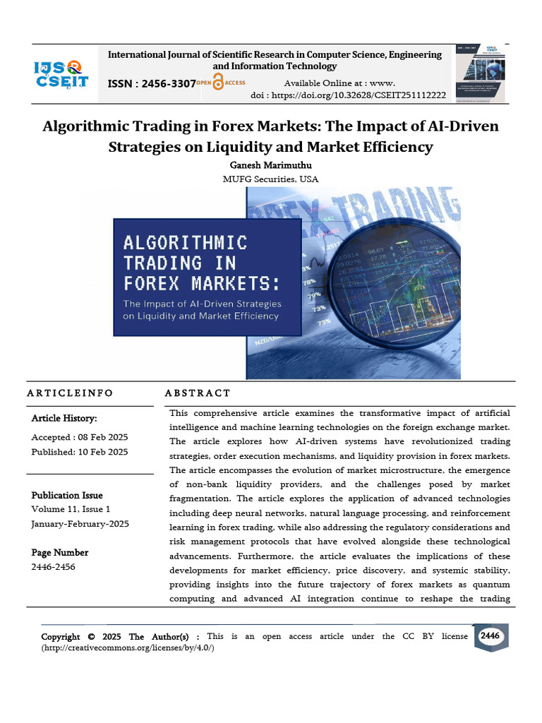 Algorithmic Trading in Forex Markets The Impact of | PDF | Algorithmic Trading | Foreign ...
