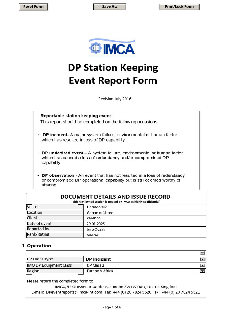 IMCA-Download-5353 (IMCA DP Event Reporting Form) | PDF