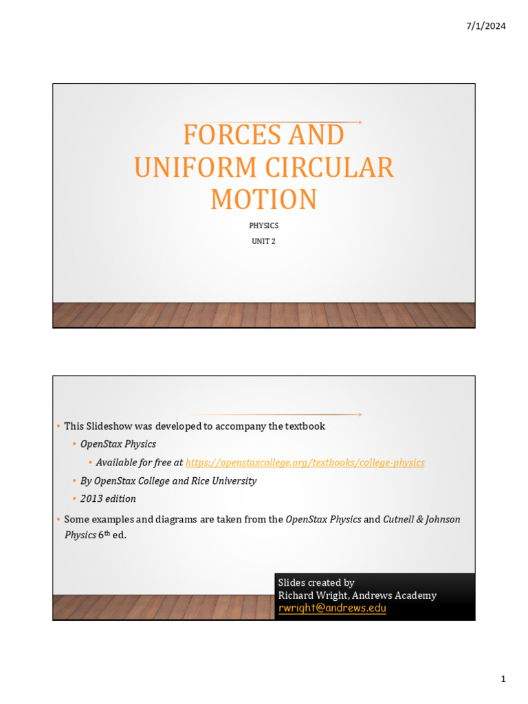 PhysLecWk2 | PDF | Force | Acceleration