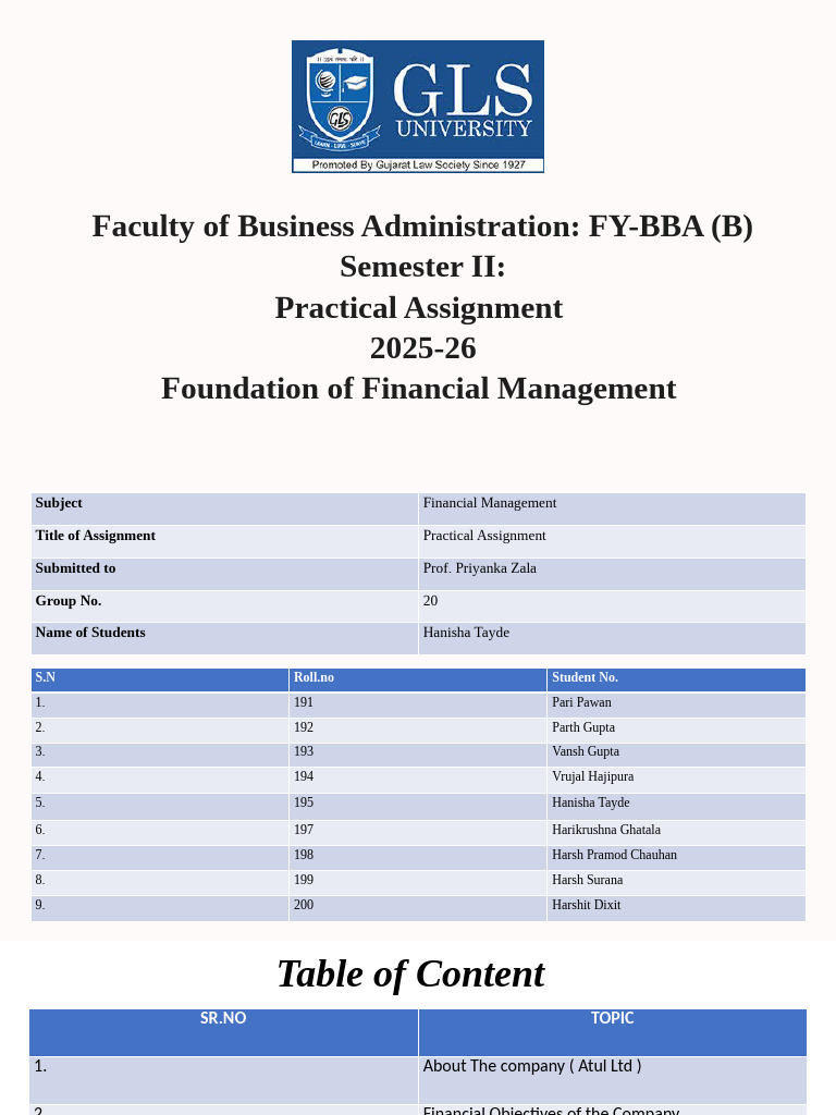 Financial Management Practical Assignment | PDF | Debt | Inventory