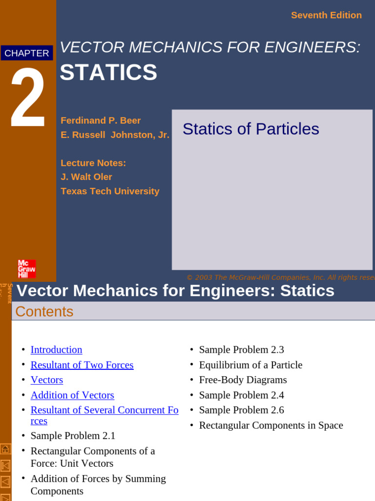 Chapt02 Lecture Updated | PDF | Euclidean Vector | Force