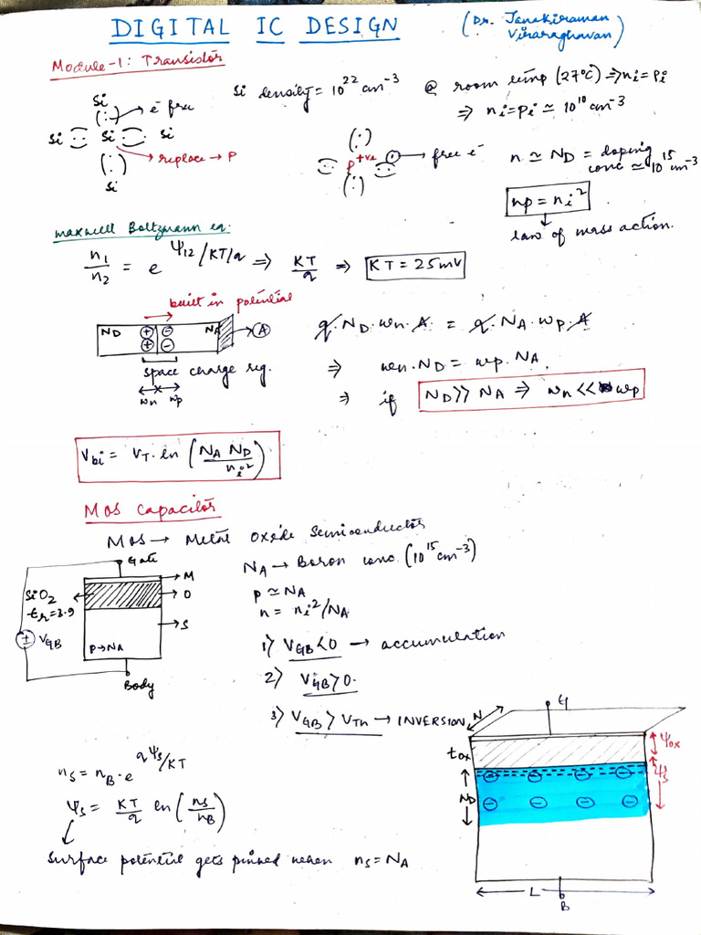 Digital IC Design Detailed Notes | PDF