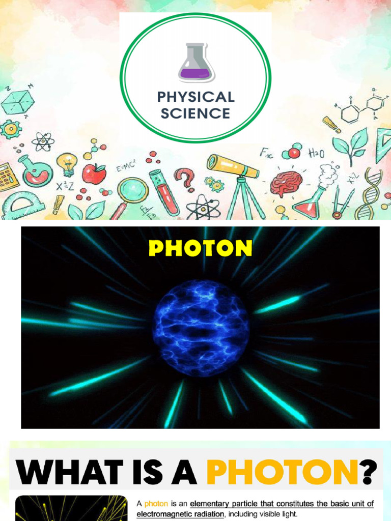 P.S. 5 Explain How The Photon Concept and The Fact That The Energy of A ...