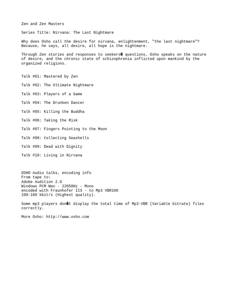 Nirvana, The Last Nightmare | PDF