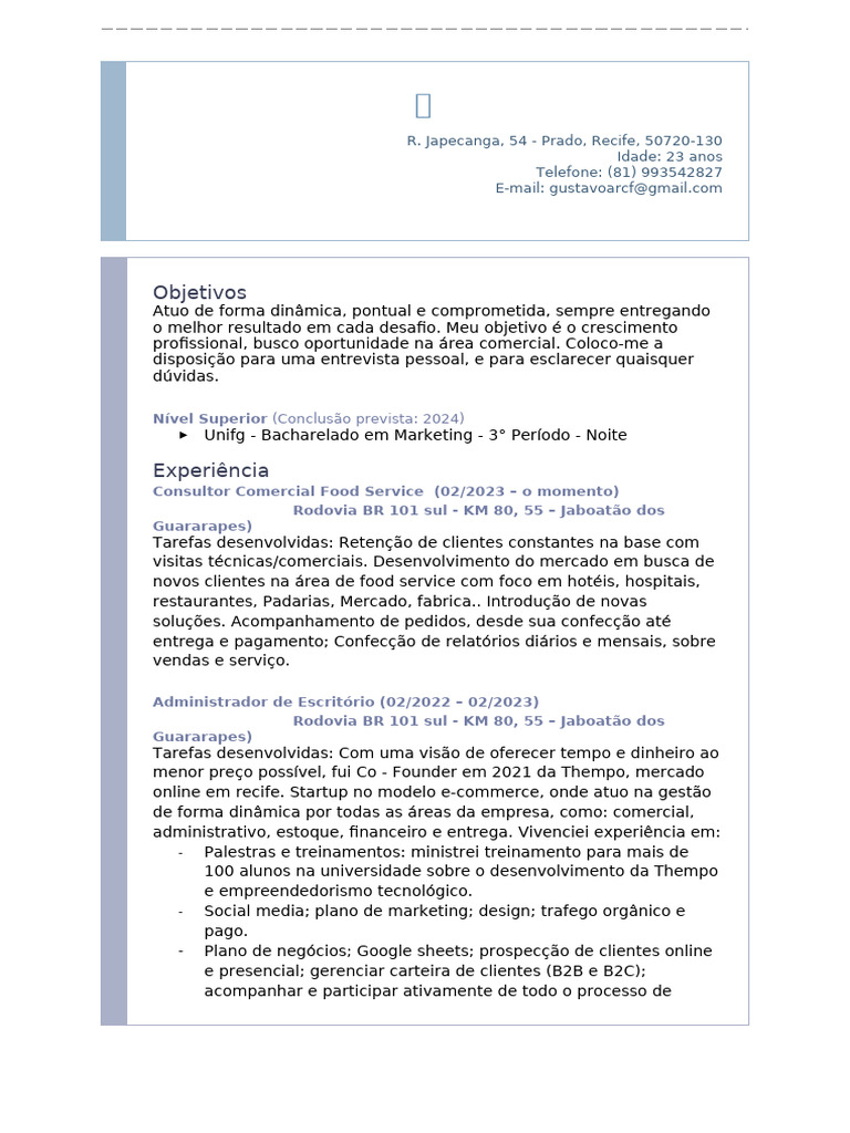 Currículo - Gustavo Carvalho (2025) | PDF | E-commerce | Marketing