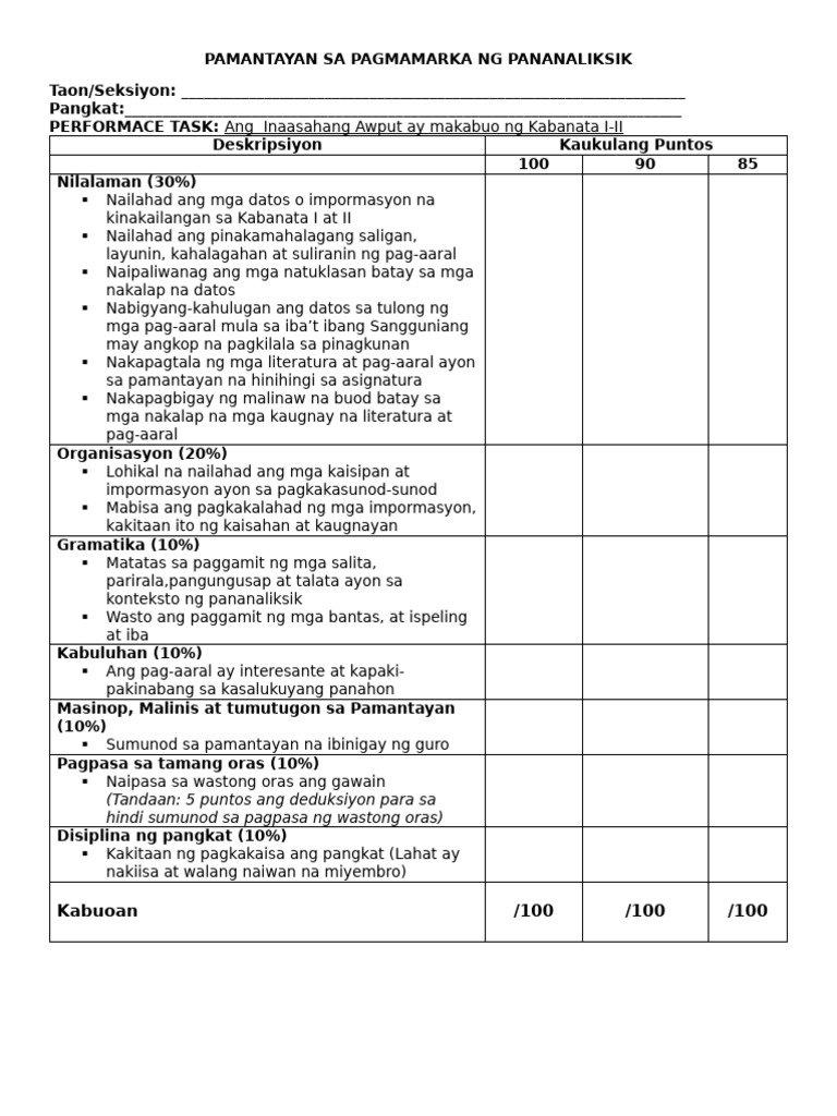 PAMANTAYAN SA PAGMAMARKA NG PANANALIKSIK | PDF