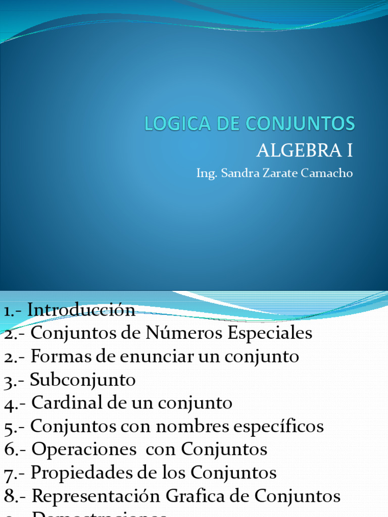 Logica de Conjuntos | PDF | Conjunto (Matemáticas) | Proposición