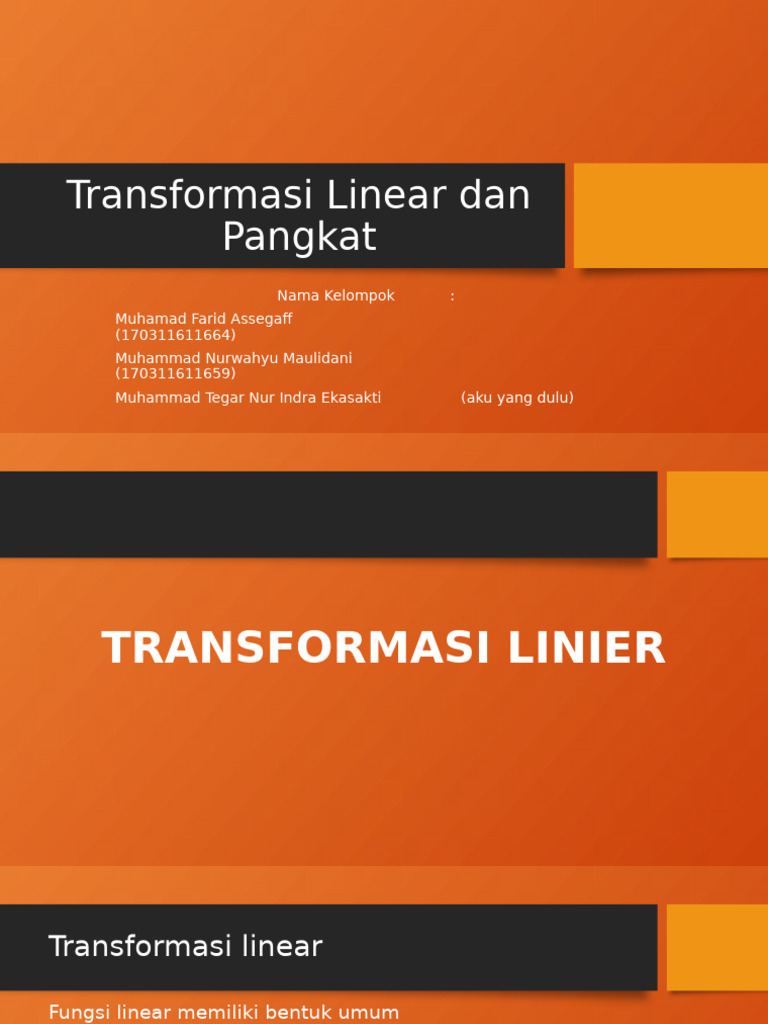 Transformasi-Linear & Pangkat-pptx | PDF