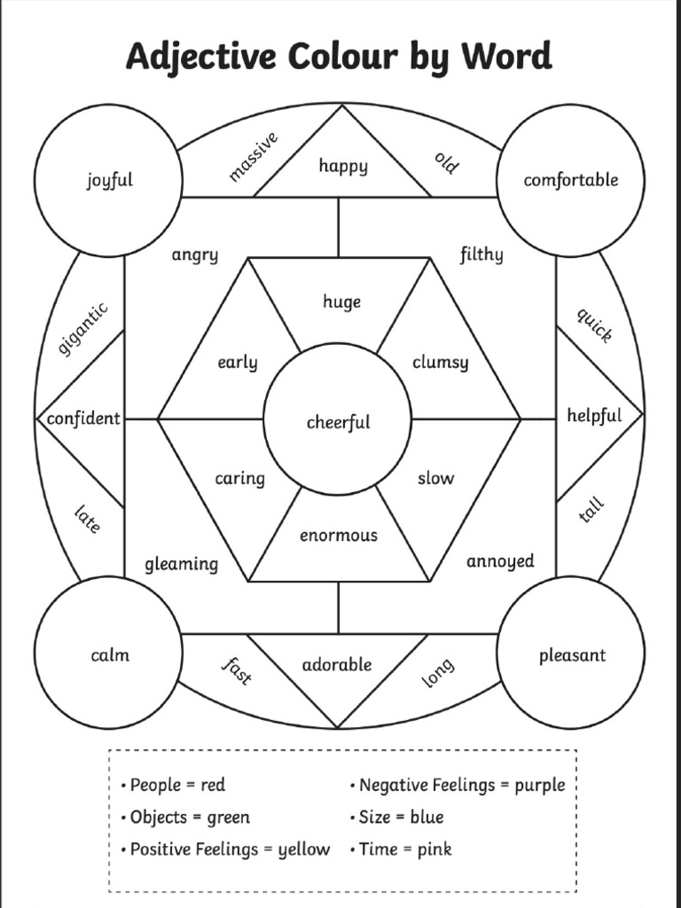 Adjective colour by word | PDF