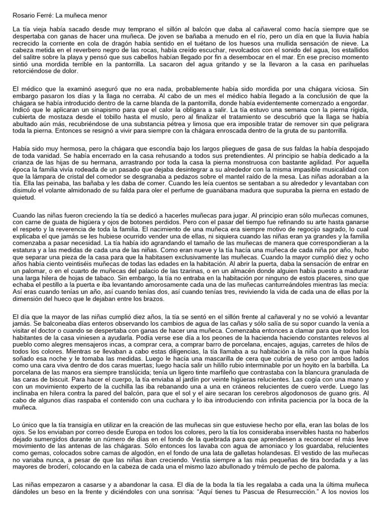 La muñeca menor de Rosario Ferré | PDF