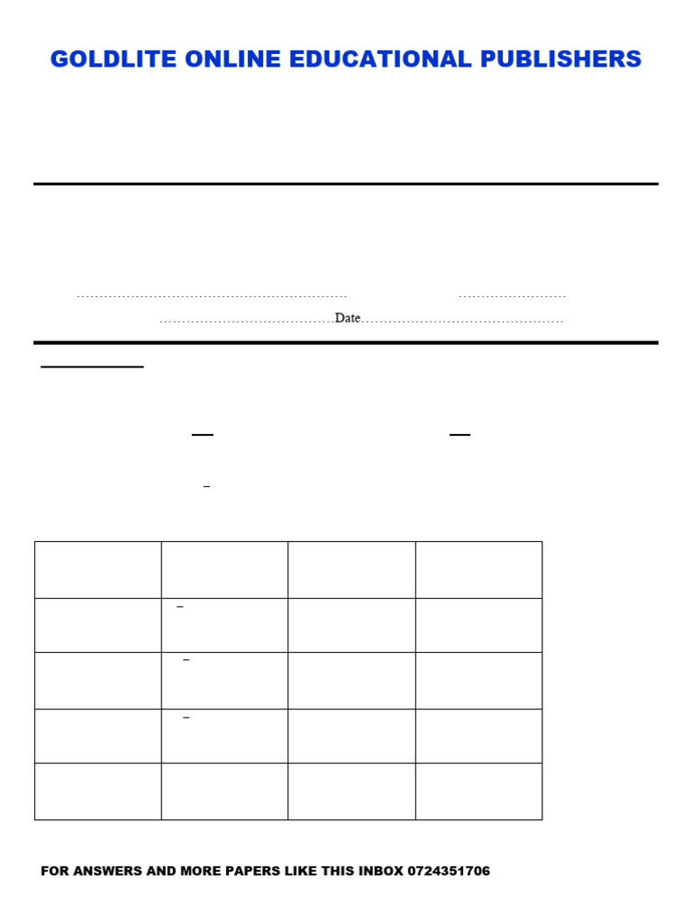 Form 3 Agriculture Exam Paper 2025 | PDF | Tillage | Biology