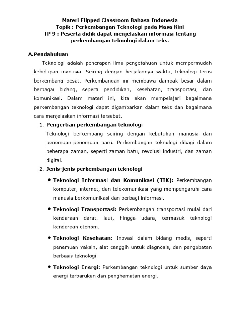 Materi Flipped Classroom BI TP 9 | PDF