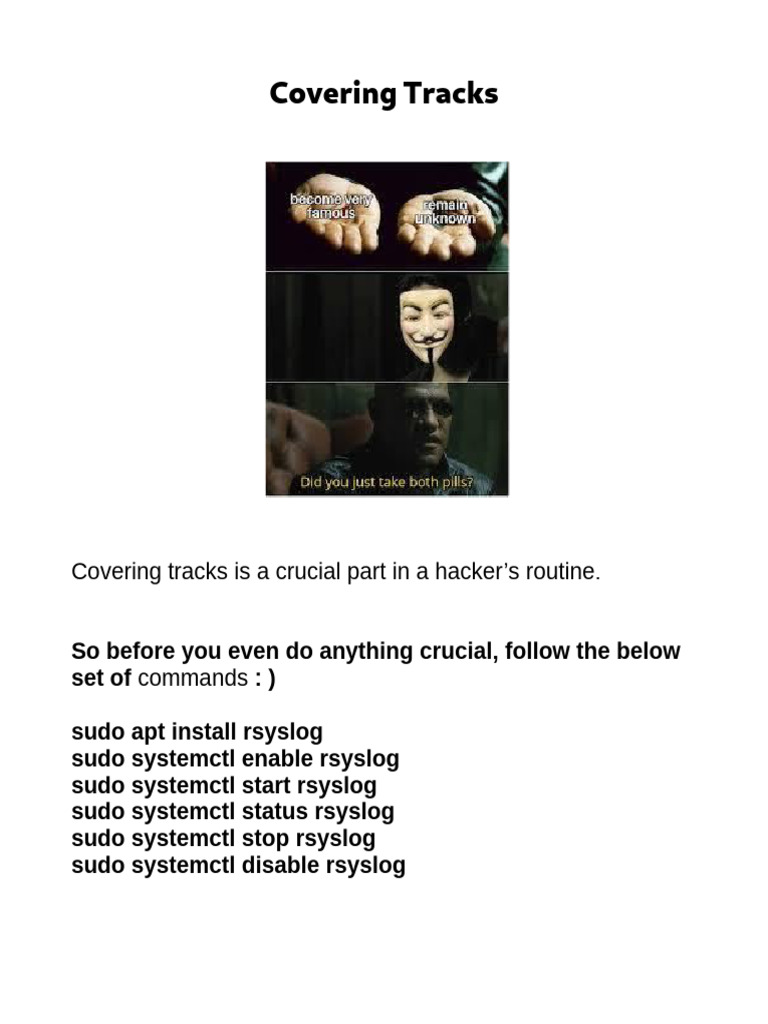 Hacking: Covering Tracks Techniques | PDF