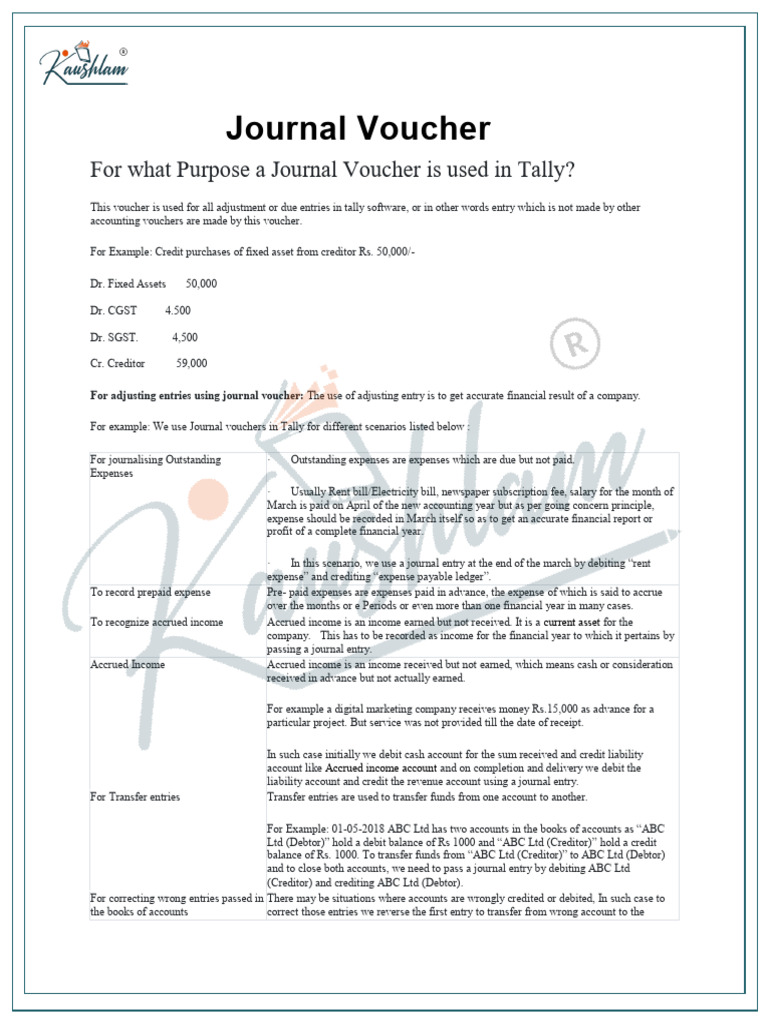 Chapter 10 - Voucher Entry Part-3 | PDF | Debits And Credits | Business ...