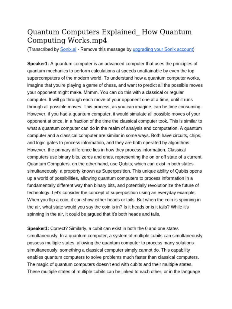Quantum Computers Explained_ How Quantum Computing Works | PDF | Quantum Computing | Computing