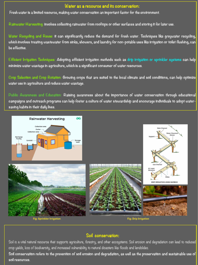 Water and Soil Conservation Strategies | PDF | Agriculture ...