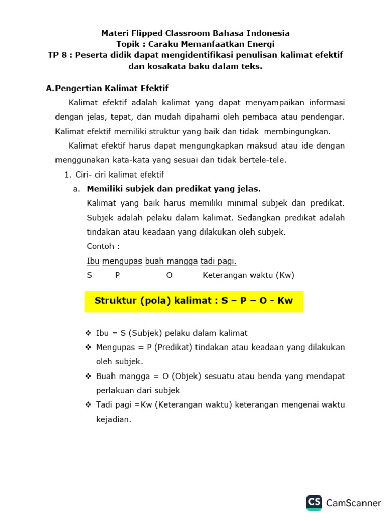 Materi Flipped Classroom BI TP 8 | PDF