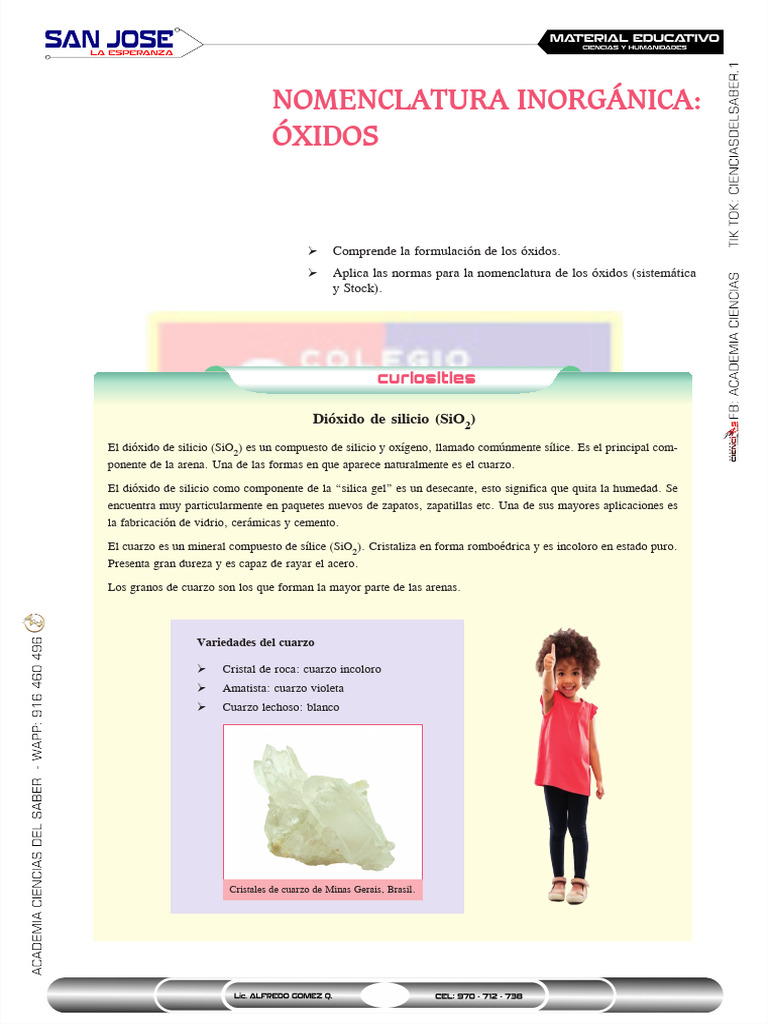 Oxidos | PDF | Óxido | Cuarzo