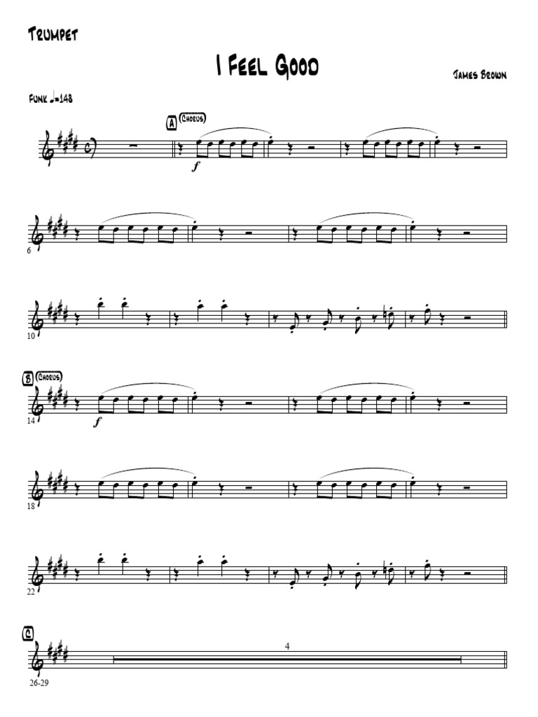 I Feel Good - Trumpet | PDF