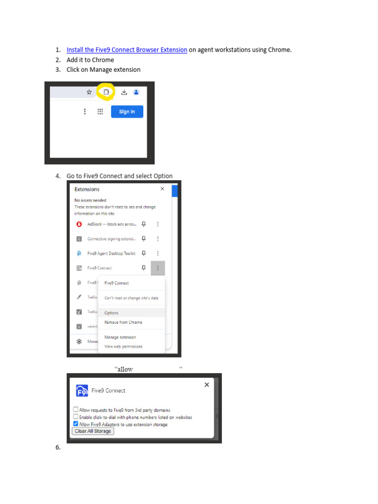 Install The Five9 Connect Browser Extension On Agent Workstations Using ...