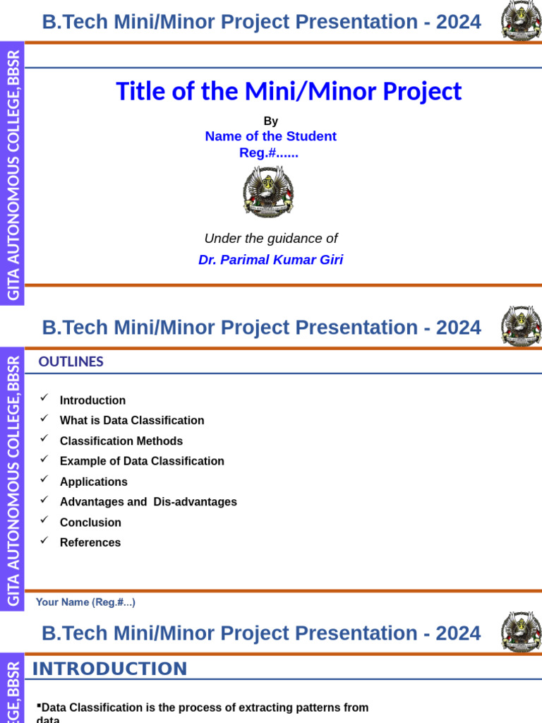 Seminar or Project PPT Format | PDF | Statistical Classification | Data