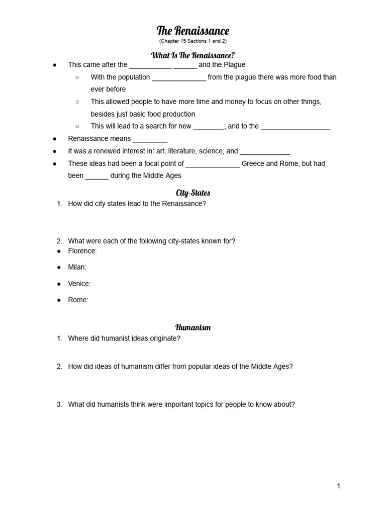 Understanding the Renaissance and Reformation | PDF | Martin Luther ...