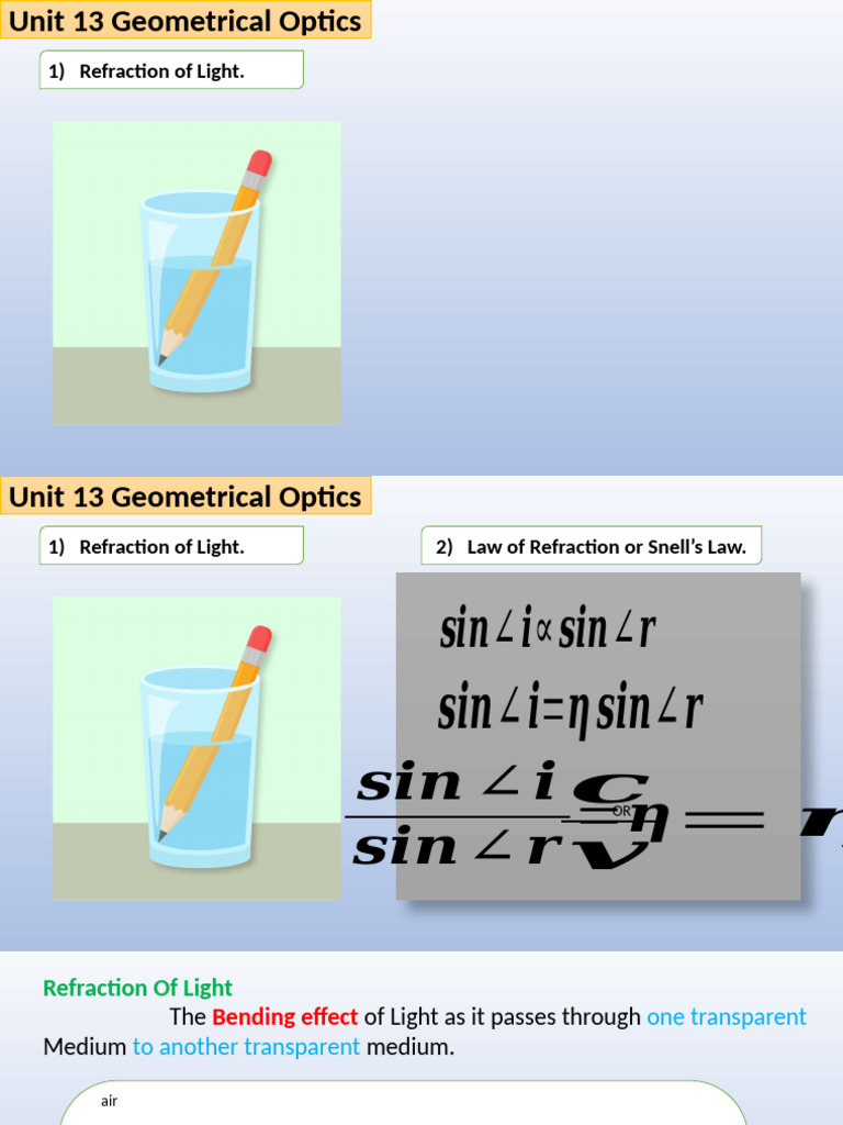 Refraction | PDF | Refraction | Optics Refraction | PDF | Refraction | Optics