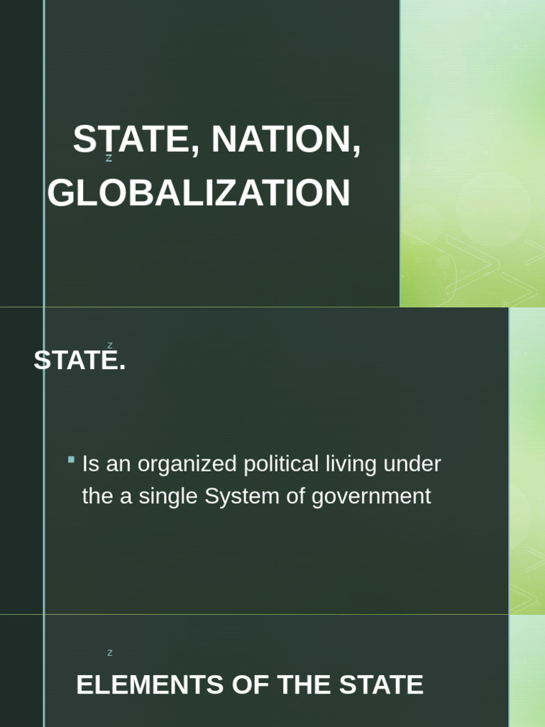 State, Nation, and Globalization Explained | PDF
