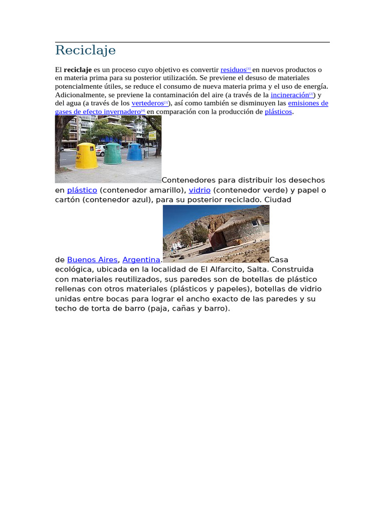 Reciclaje | PDF | Reciclaje | Residuos