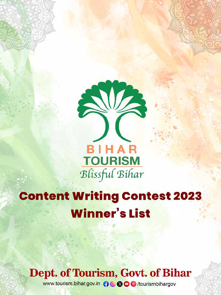 Bihar Tourism Content Writing Contest Winner List | PDF