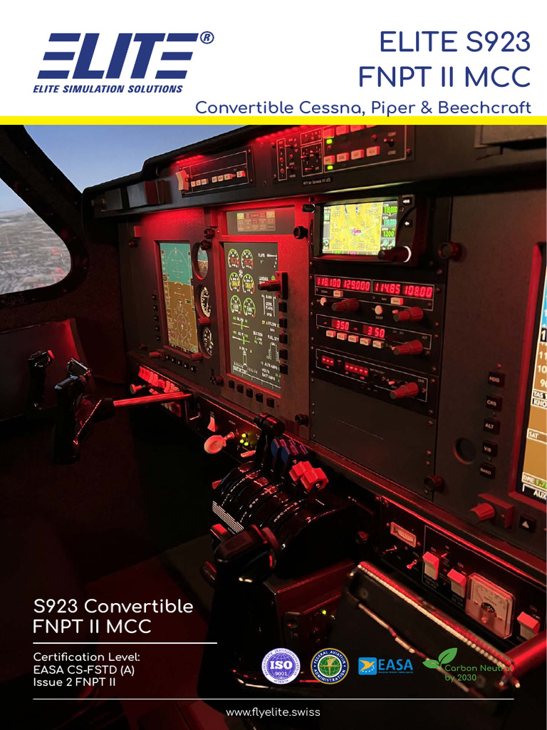 ELITE S923 FNPT II MCC Brochure - 1 | PDF | Instrument Flight Rules ...