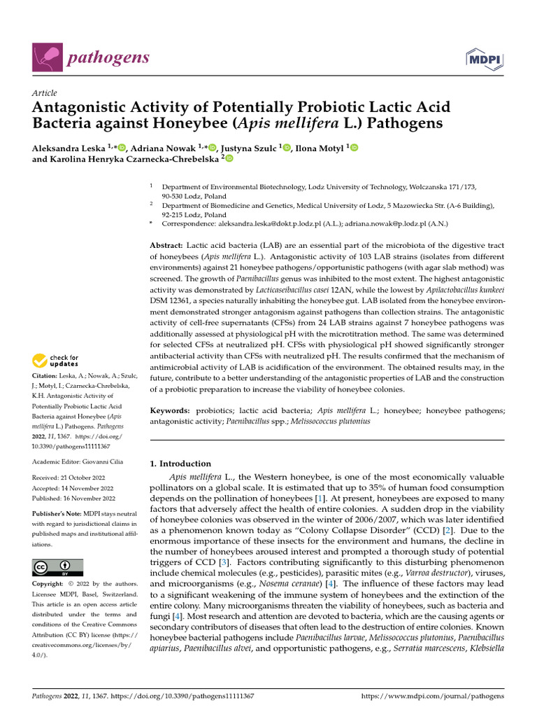 Pathogens 11 01367 Anatagonistic Activity | PDF