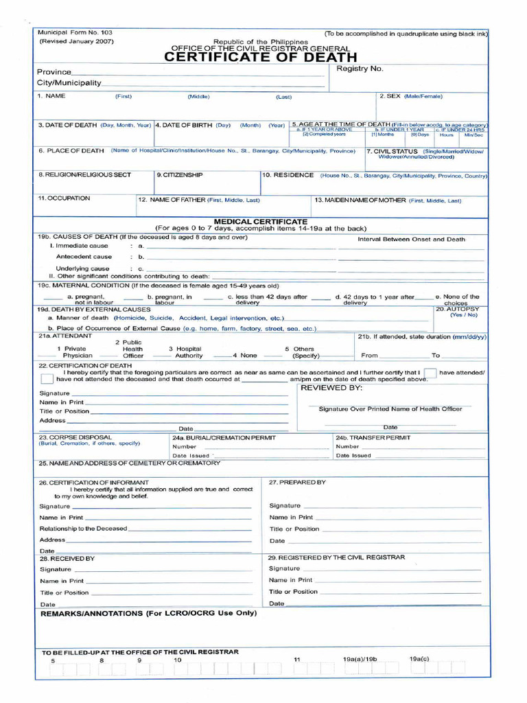 Certificate of Death | PDF