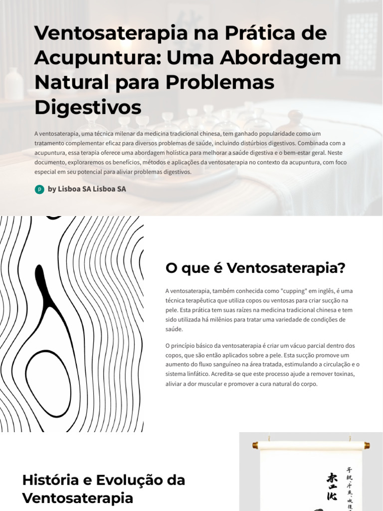 Ventosaterapia Na Pratica de Acupuntura Uma Abordagem Natural para Problemas Digestivos | PDF ...