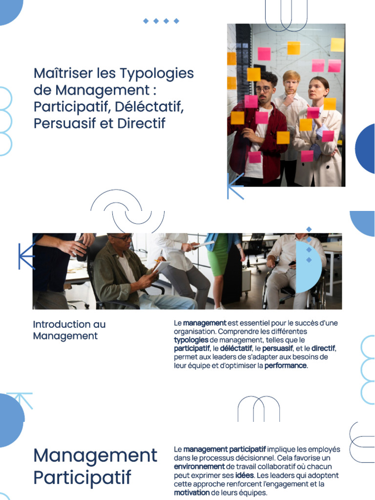 Slidesgo Maitriser Les Typologies de Management Participatif Delectatif ...