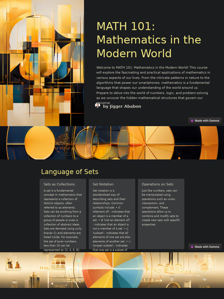 The Language of Sets | PDF | Set (Mathematics) | Discrete Mathematics