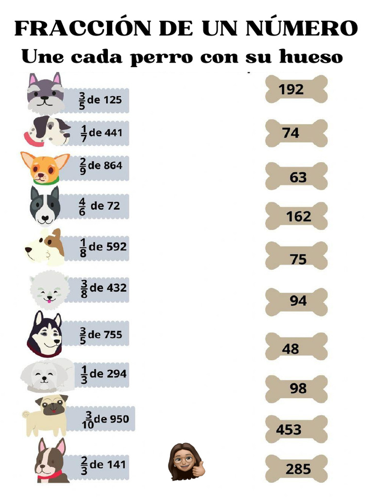 FRACCIÓN DE UN NÚMERO Ficha | PDF