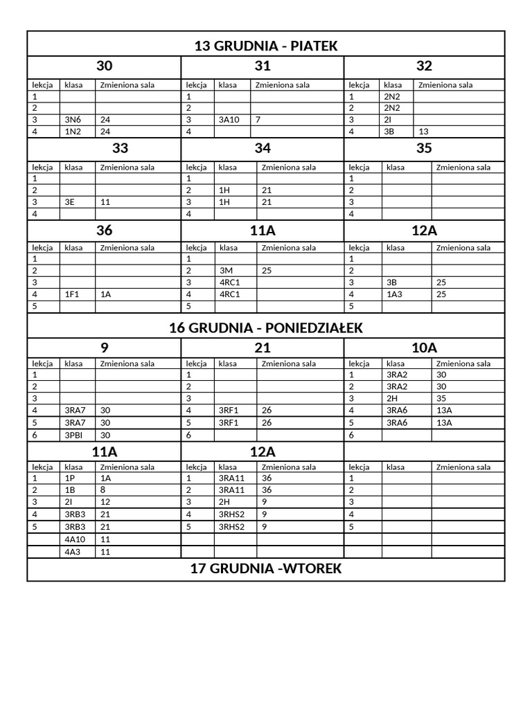 13 Grudnia - Piatek 30 31 32 | PDF
