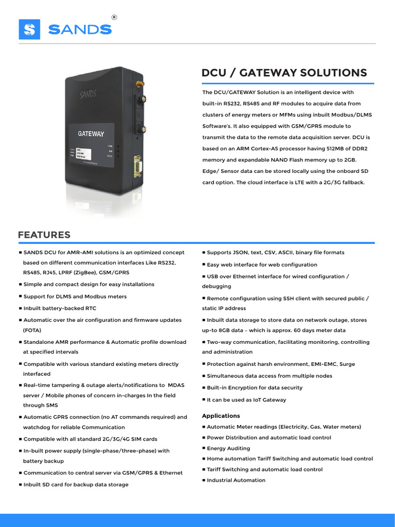 Dcu Gateway Solution | PDF | Computer Network | General Packet Radio ...