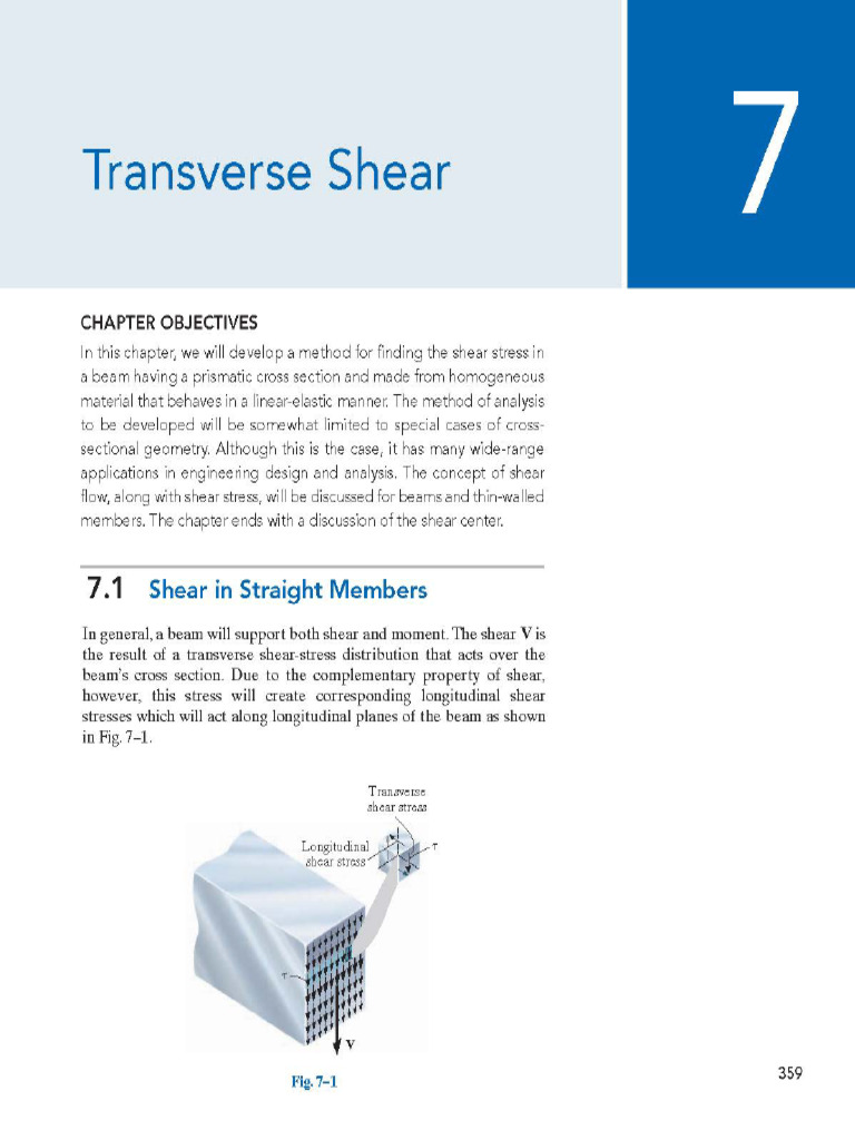 Beam Transverse Shear Stress_revise | PDF