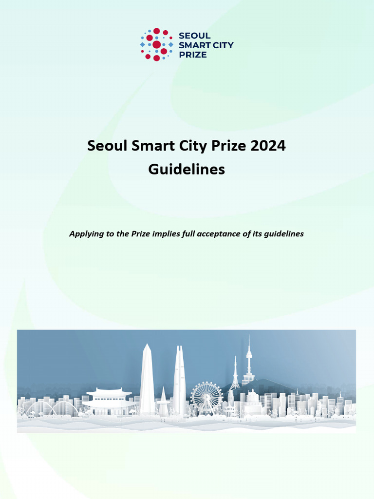 Guidelines for the Seoul Smart City Prize 2024 | PDF | Evaluation ...