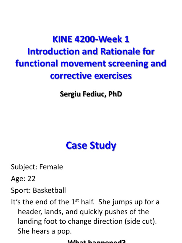 Lecture 1-Introduction-Rationale For Corrective Exercises | PDF ...