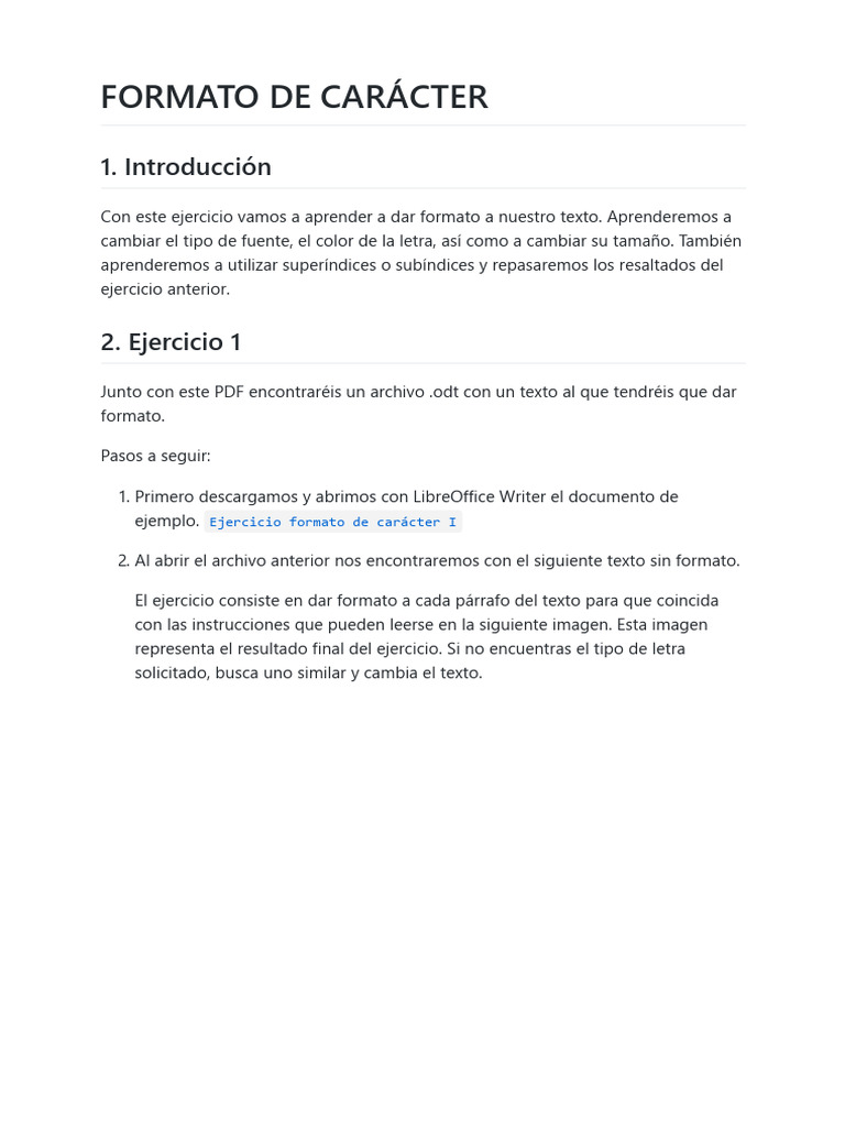Formato de Carácter en LibreOffice | PDF | Ventana (informática ...