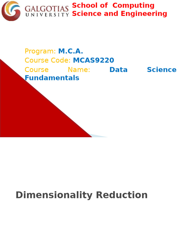 Dimensionality Reduction | PDF | Information Science | Geometry