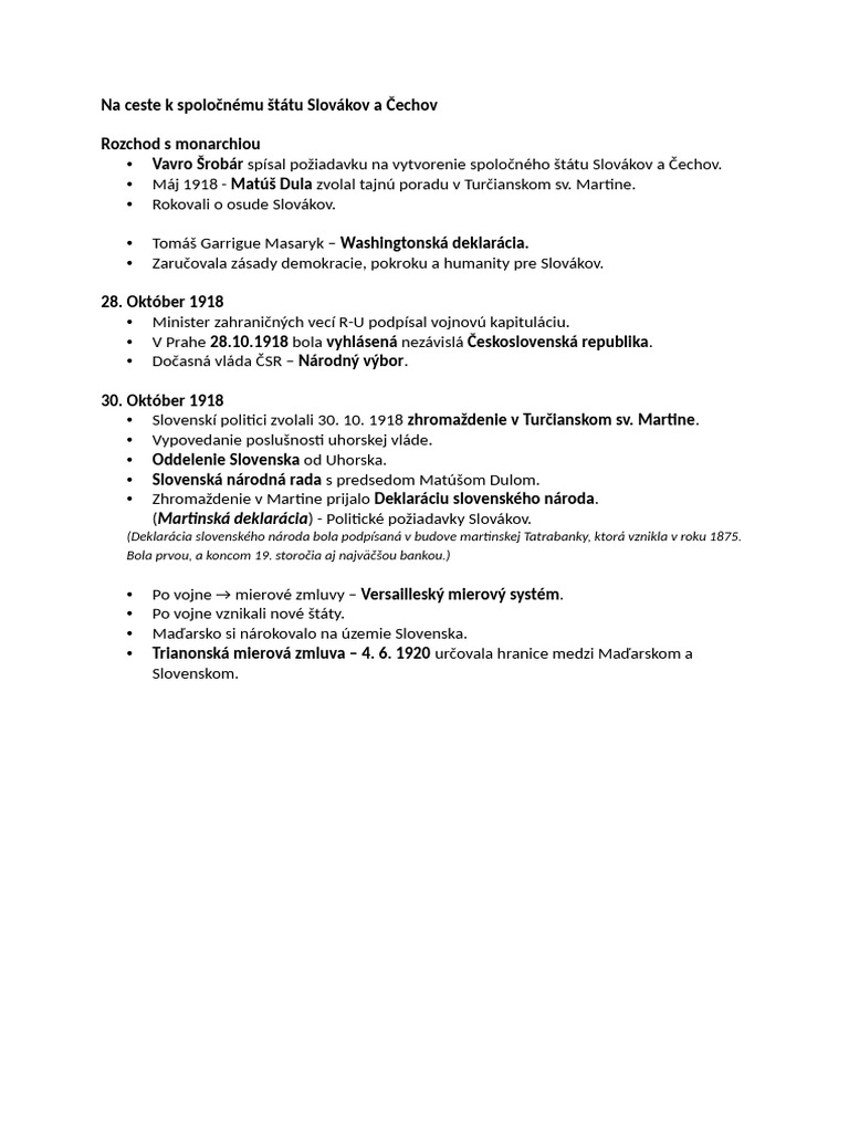 Na Ceste K Spoločnému Štátu Slovákov A | PDF