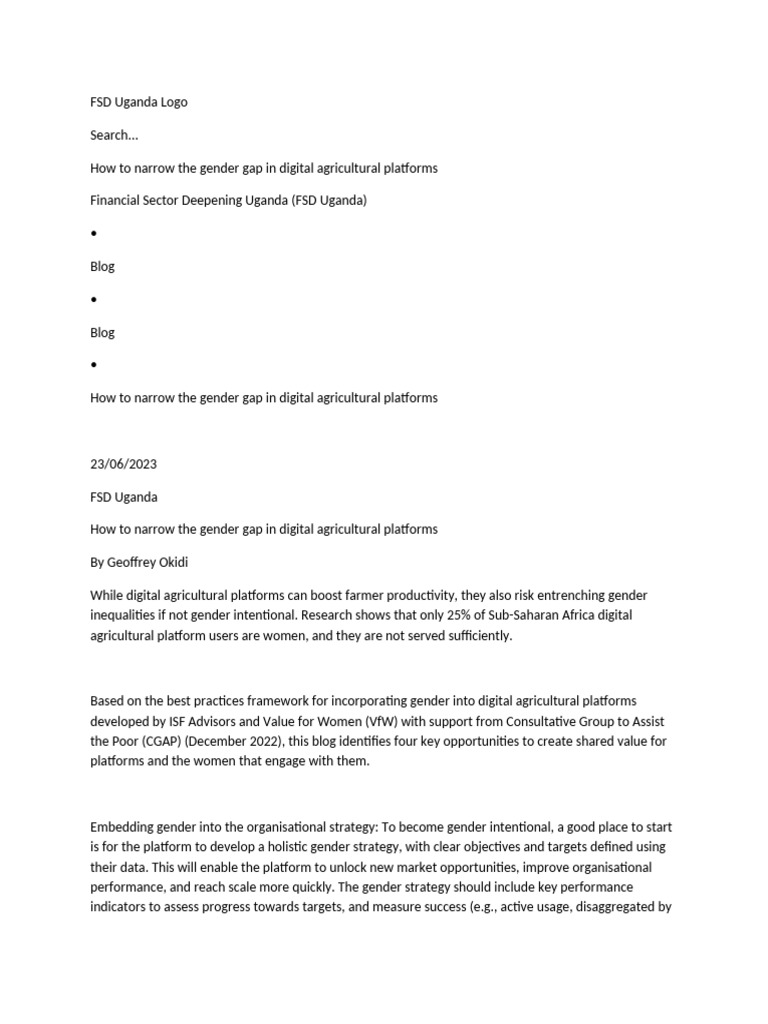 FSD Uganda Literature Review | PDF | Experiment | Information