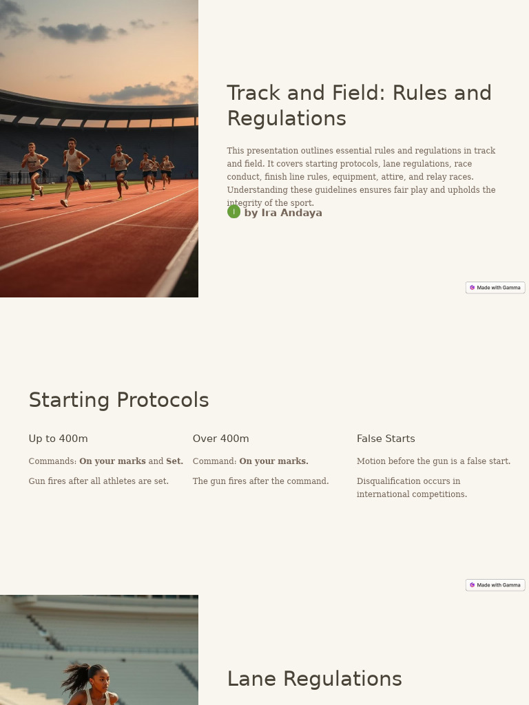 Track and Field Rules Overview | PDF | Track And Field | Individual Sports